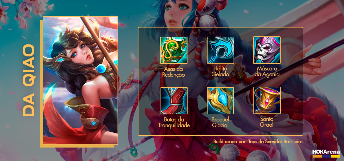 Builds em Destaque – Da Qiao – Honor of Kings Arena