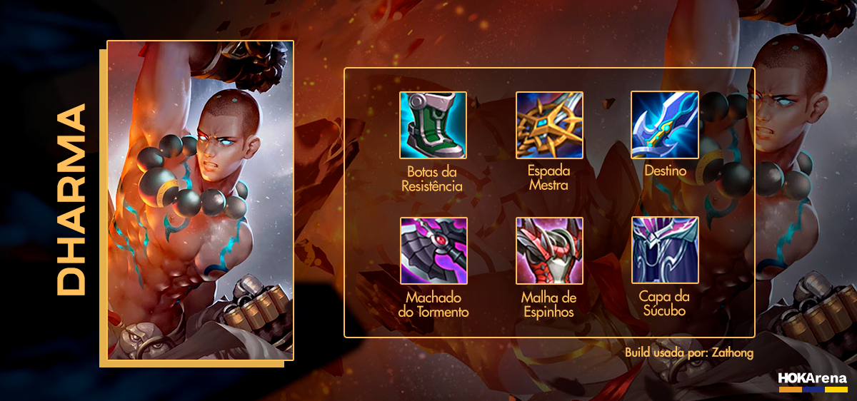 Build em Destaque: Dharma – Honor of Kings Arena