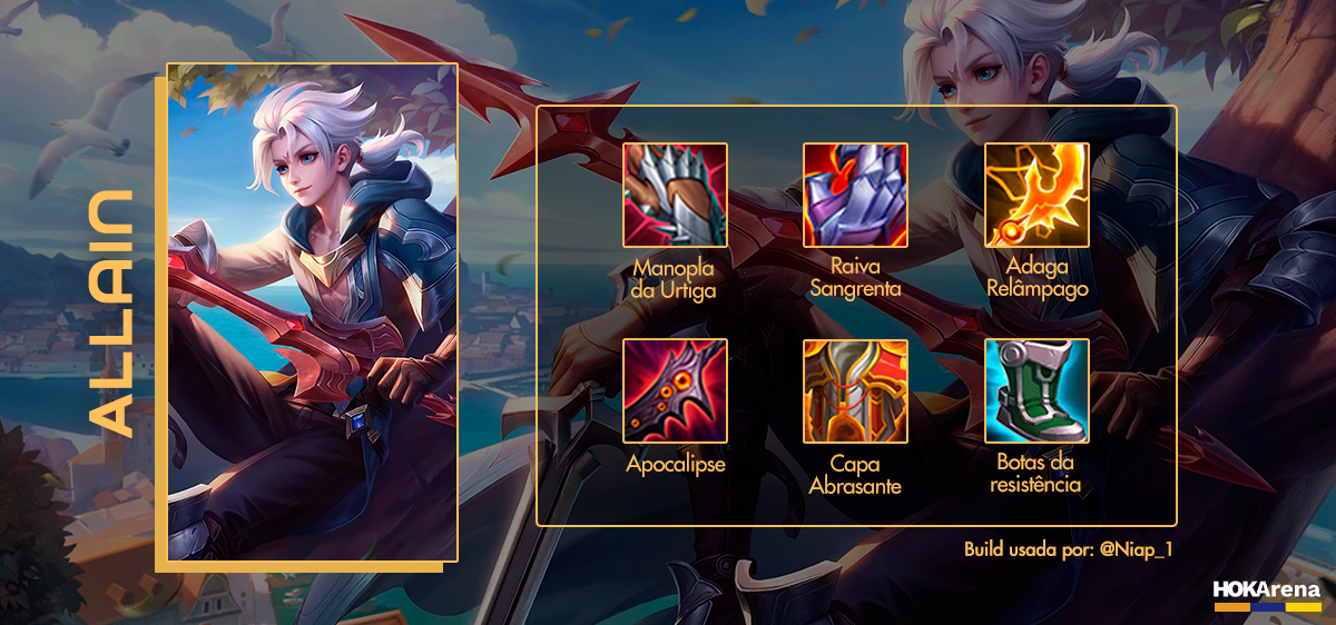 Build em Destaque: Allain – Honor of Kings Arena